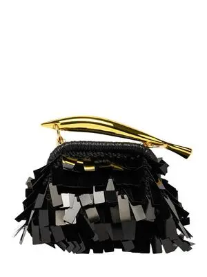 SIBYLLA DELPHICA The Uni Crochet Clutch With Handle Ornate - Black
