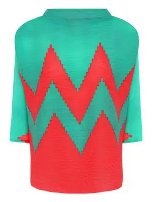 BEATRICE VON TRESCKOW Green / Zig Zag Jumper - Red