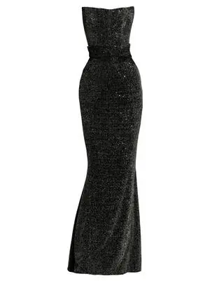 ANGELIKA JOZEFCZYK Moon Shimmering Evening Gown - Black