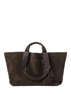 GET THE GALLOP Hay Bag Medium Suede Dark - Brown