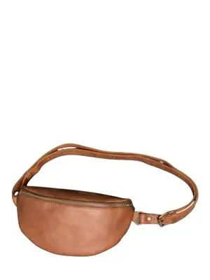 HIDES LEATHER CO. Nexus Leather Crossbody Belt Bag - Brown