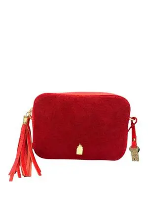 FRANCHETTI BOND Caz Italian Leather & Suede Hot Coral - Orange