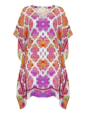 SOPHIA ALEXIA Neutrals Sunset Paradise Classic Silk Kaftan - Pink