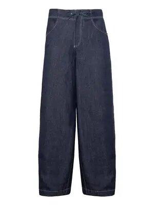 FORTY ONE Baggy Balloon Mid-waist Jeans - Blue