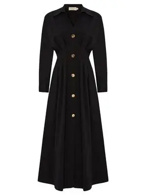 EXQUISE Alba Midi Shirt Dress –