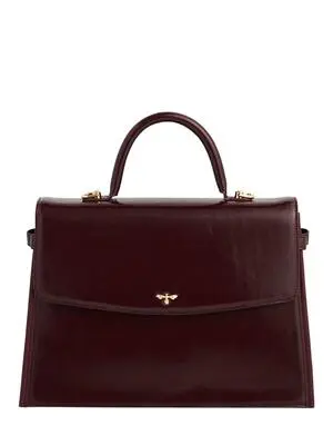 FABLE ENGLAND Ruby Cherry Structu Tote Medium - Red