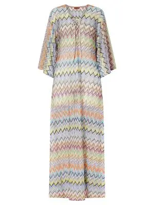 Missoni Striped Metallic Crochet-knit Coverup - Multi