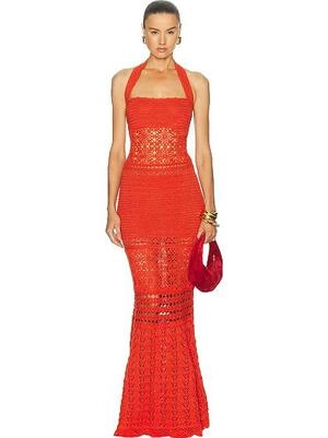 Retrofete Peggie Crochet Dress - Geranium