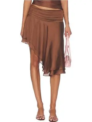 Lioness Legacy Midi Skirt In . Also - Chocolate