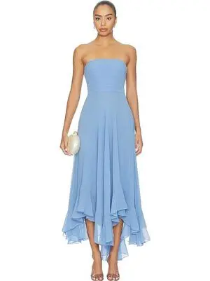 Retrofete Louisa Chiffon Dress In . Also - Blue