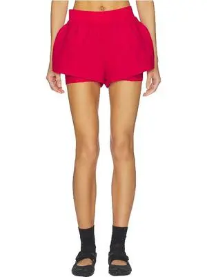 FLEUR DU MAL Layered Shorts In . Also - Red
