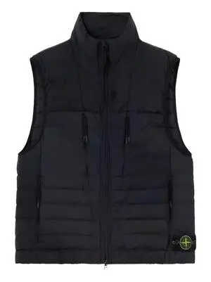 Stone Island Quilted Logo-patch Gilet - Black