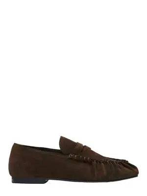 ALOHAS Aven Penny-strap Suede Loafers Brown