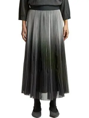 Peserico Pleated Midi Skirt - Grey