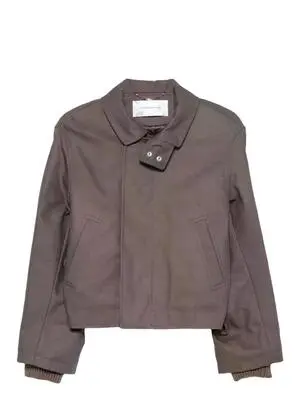 Victoria Beckham Polo-collar Bomber Jacket - Grey