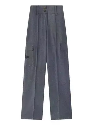 RETORI Embroidered Cargo Pants - Blue