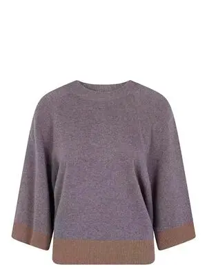 TWINSET Metallic Raglan-sleeve Sweater - Brown