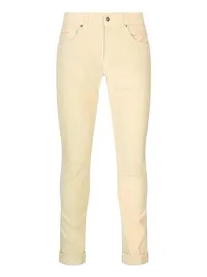DONDUP Corduroy-effect Slim-fit Trousers - Neutrals