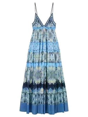 La DoubleJ Nymph Dress In Cocoon Print - Blue