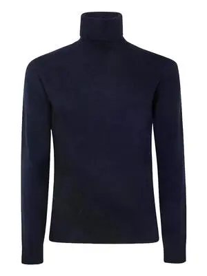 NUUR Roll-neck Wool Sweater - Blue