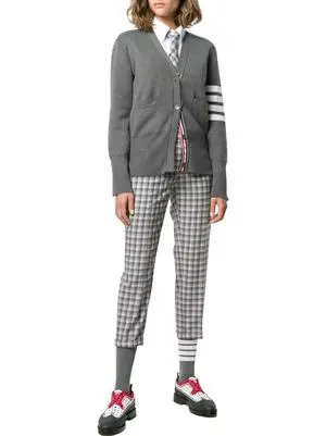 Thom Browne 4-bar Stripe Cardigan - Grey