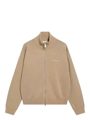 Carhartt Work In Progress Logo-embroidered Zip-up Sweater - Neutrals