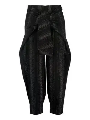 Stella McCartney Lurex-detail Balloon-leg Trousers - Black