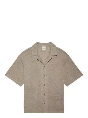 Calvin Klein Waffle-knit Short-sleeve Shirt - Neutrals