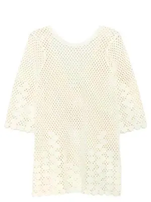 Posse Saskia Floral-crochet Mini Dress - Neutrals
