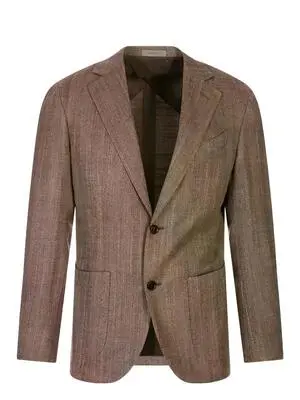Corneliani Herringbone-weave Blazer - Brown