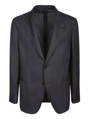 LARDINI Roma Flower-detail Blazer - Blue