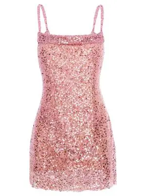 CUANNA Kim Sequinned Mini Dress - Pink