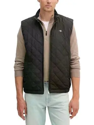 Gant Quilted Finish Windcheater Gilet - Black