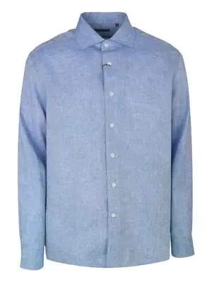 Corneliani Spread-collar Long-sleeve Shirt - Blue