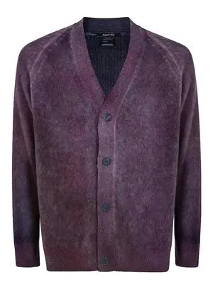 Avant Toi Brushed-finish Raglan-sleeve Cardigan - Red
