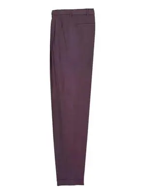 Saint Laurent Pleated-front Tailored Trousers - Purple