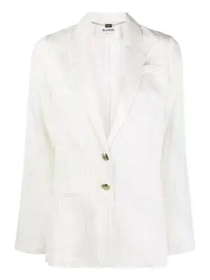 BLUGIRL Metallic-stripe Single-breasted Blazer - Neutrals