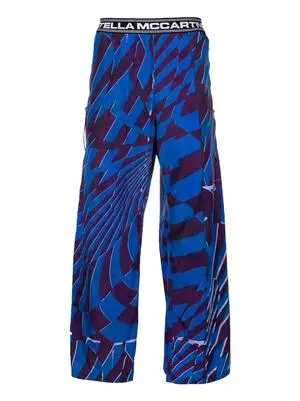 Stella McCartney X Ed Curtis Geometric-print Trousers - Blue