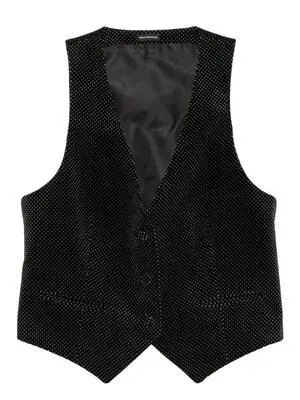 TOM FORD Polka-dot Waistcoat - Black
