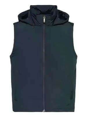 Calvin Klein Hooded Logo-print Gilet - Blue