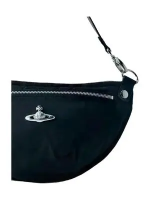 VIVIENNE WESTWOOD Orb Plaque Shoulder Bag - Black