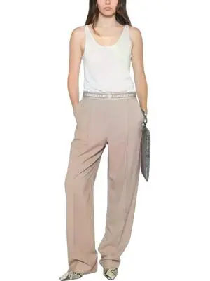 Casablanca Logo-waistband Trousers - Neutrals