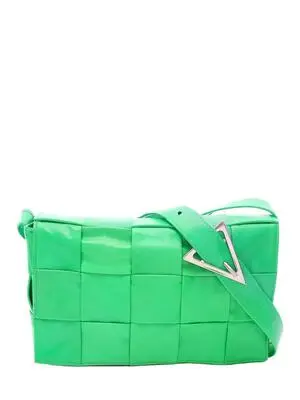 Bottega Veneta 2019 Nappa Intrecciato Cassette Crossbody Bag - Green