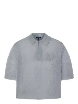 ALLSAINTS Mohair-blend Anabel Polo Top - Blue