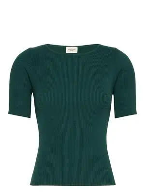 Max Mara Ribbed Boat-neck T-shirt - Green