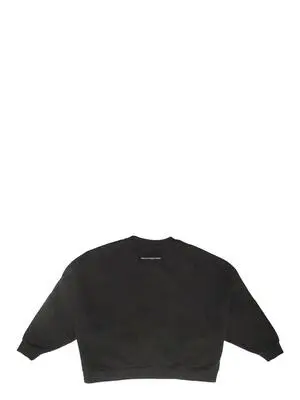 HTC LOS ANGELES Batwing-sleeve Logo-print Sweater - Black