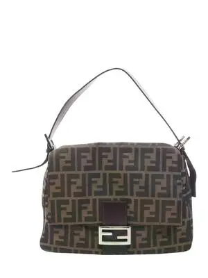 Fendi 2000-2010 Zucca Canvas Mamma Forever Shoulder Bag - Brown