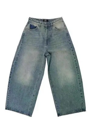 HTC LOS ANGELES Baggy Wide-leg Jeans - Blue
