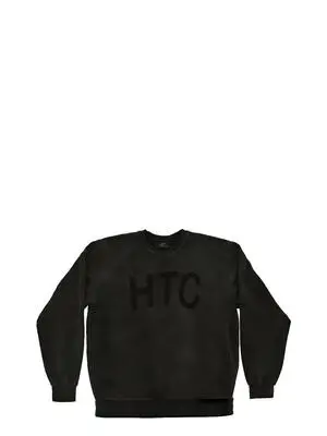 HTC LOS ANGELES Faded Logo-print Sweatshirt - Black