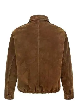 GIORGIO BRATO Suede Shirt-collar Jacket - Brown